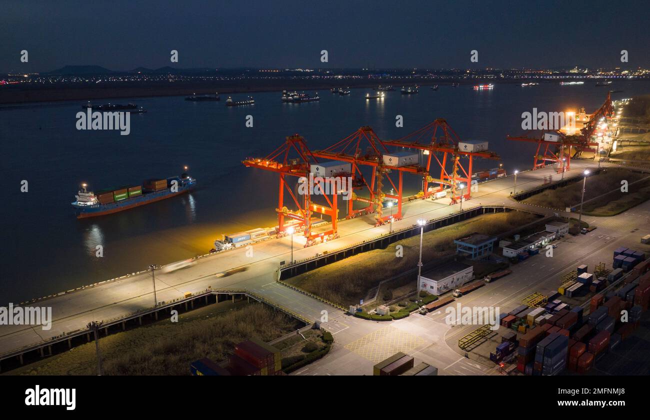 NANJING, CHINA - JANUARY 25, 2023 - Photo taken by drone shows ...