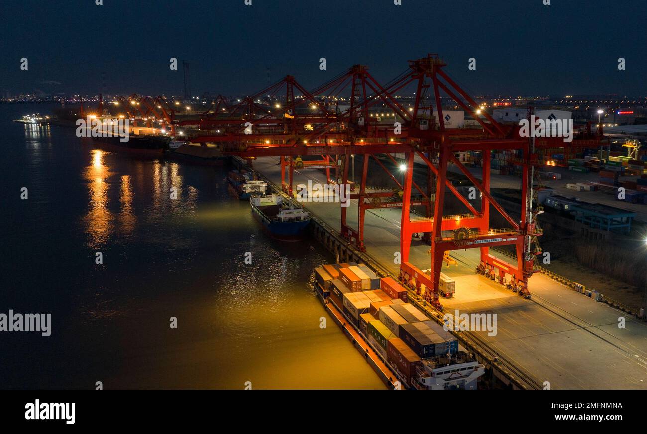 NANJING, CHINA - JANUARY 25, 2023 - Photo taken by drone on Jan 25 ...