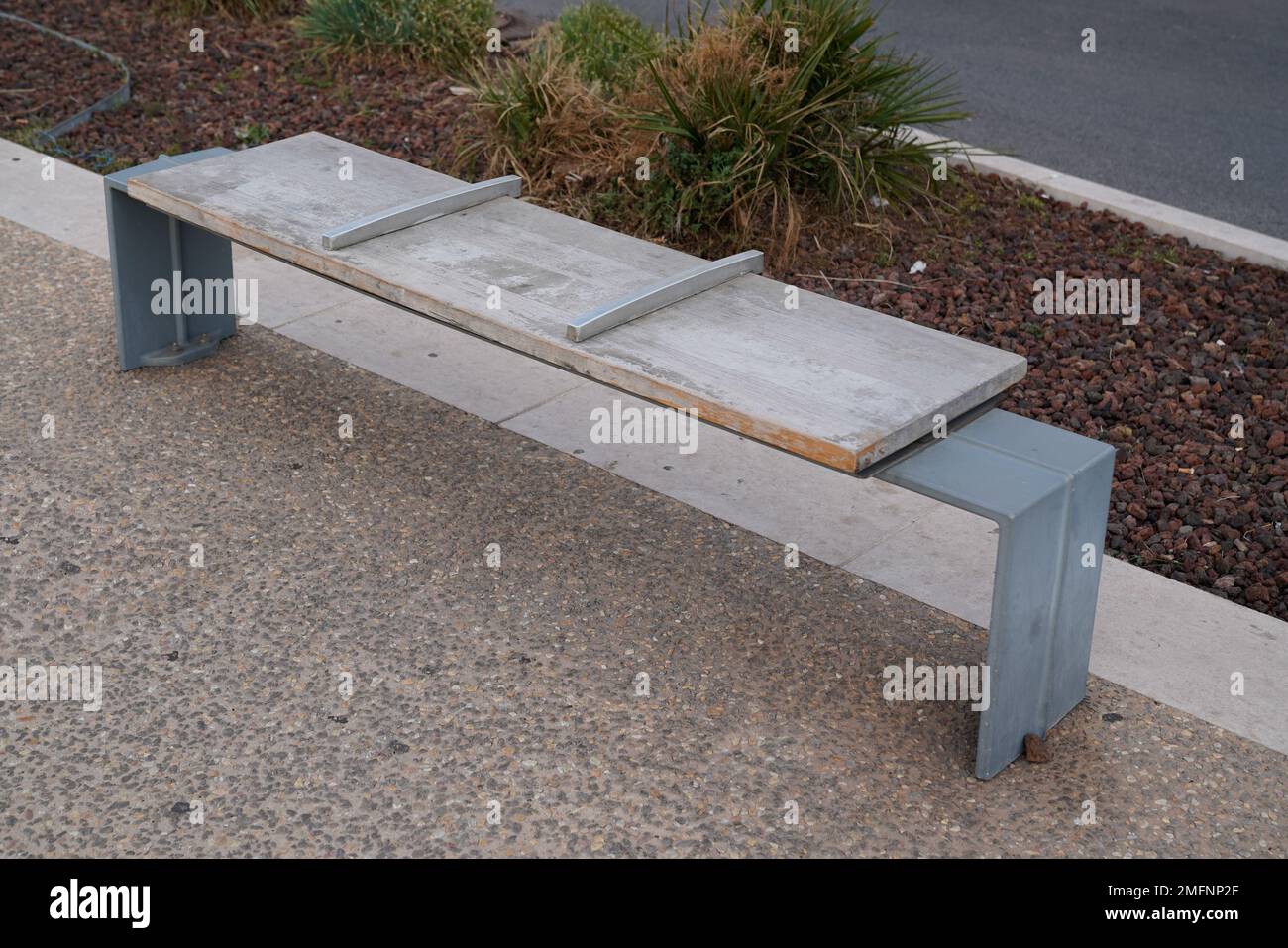 hostile design steel bench architecture defensive prevents the homeless ...