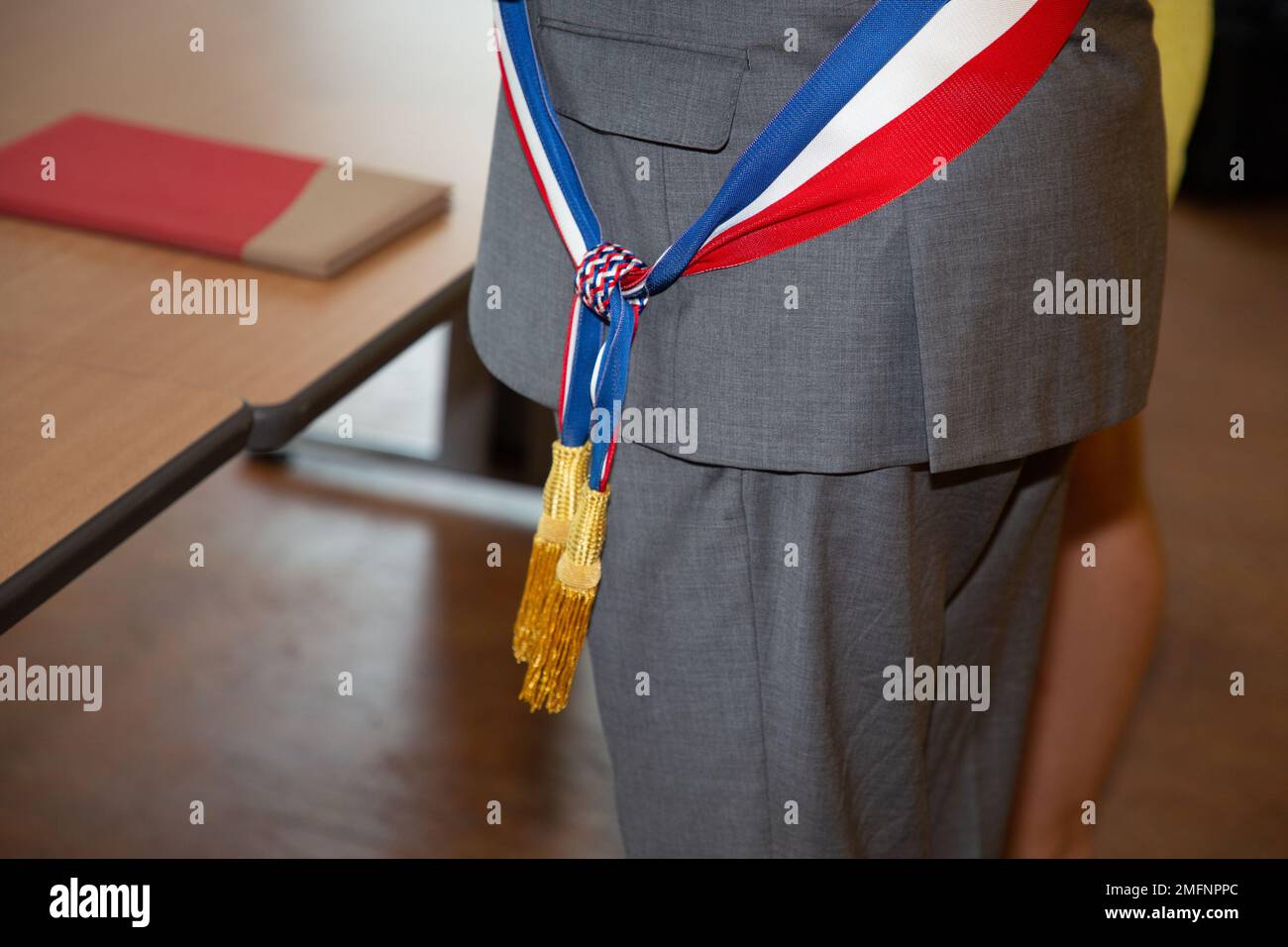 french mayor men suit in city hall during an official celebration Stock ...