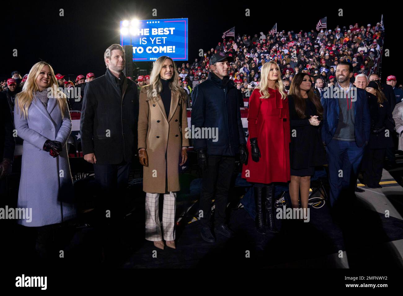 Tiffany Trump, Eric Trump and his wife Lara Trump, Ivanka Trump and her ...