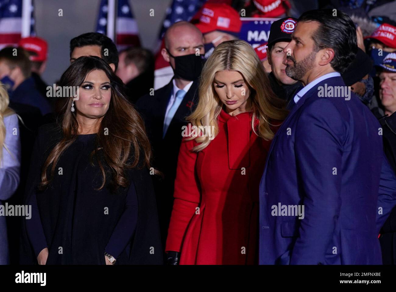 Donald Trump Jr., and his girlfriend Kimberly Guilfoyle, right, and ...