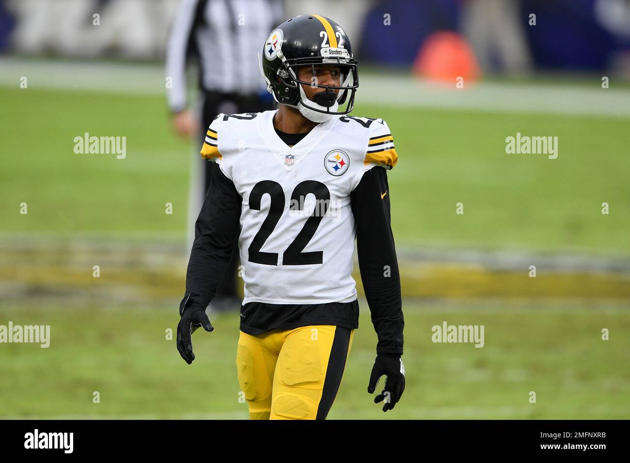 Pittsburgh Steelers cornerback Steven Nelson (22) stands on the field ...