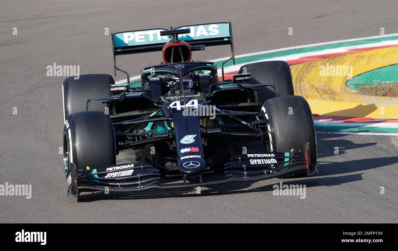Mercedes driver Lewis Hamilton of Britain steers his car during free ...