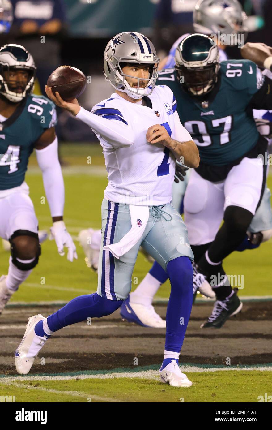 Dallas Cowboys' Ben DiNucci (7) in action against the Philadelphia ...