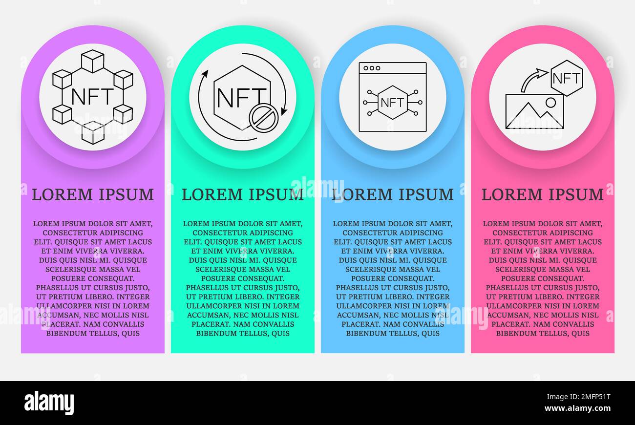 NFT vector icon card. Non-fungible token. vector eps 10 Stock Vector ...