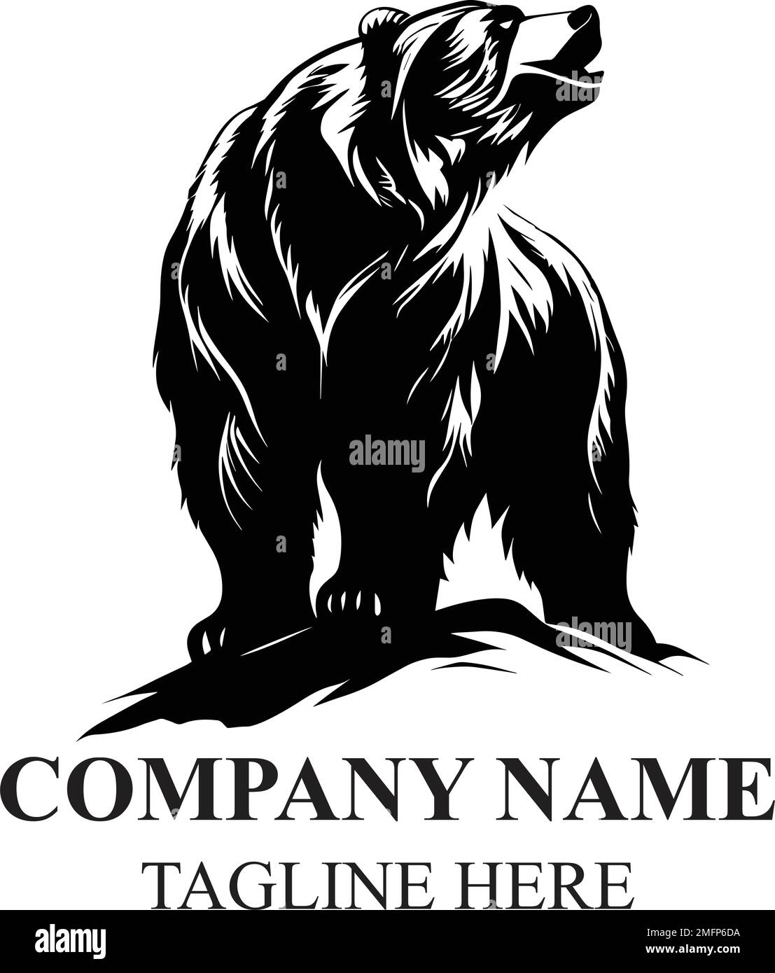 A logo of a bear standing up, entire body Stock Vector Image & Art - Alamy