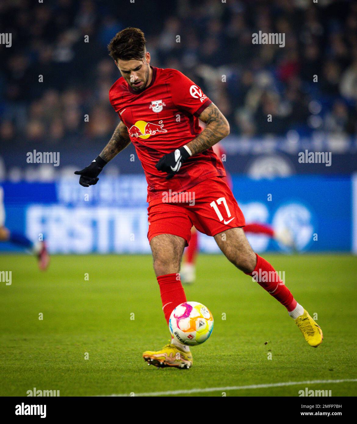 Gelsenkirchen, Germany. 24th Jan, 2023. Dominik Szoboszlai (RBL) FC ...