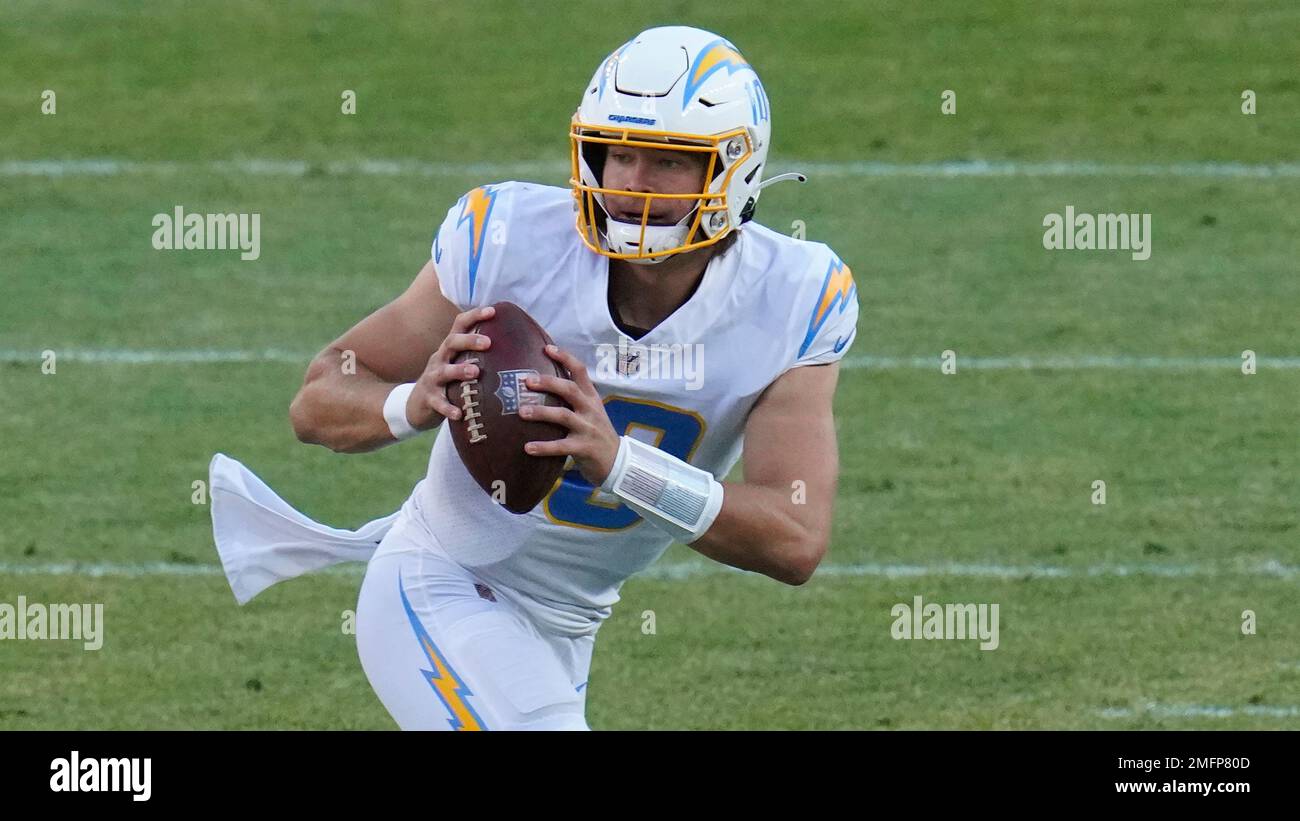 Los Angeles Chargers quarterback Justin Herbert (10) during the first ...