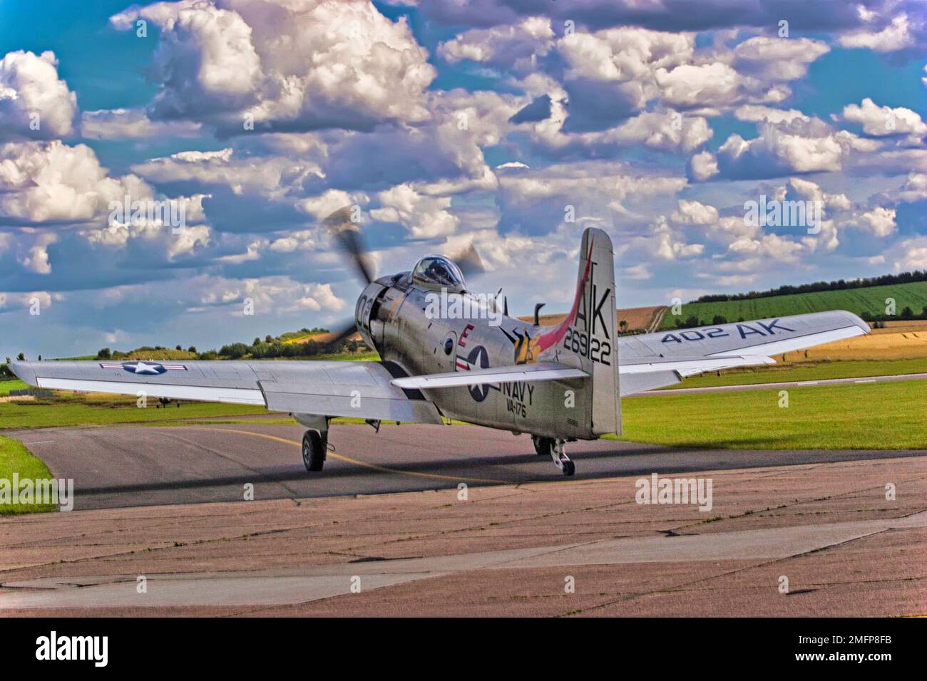 Aircraft Douglas AD4 Skyraider Duxford UK Stock Photo - Alamy
