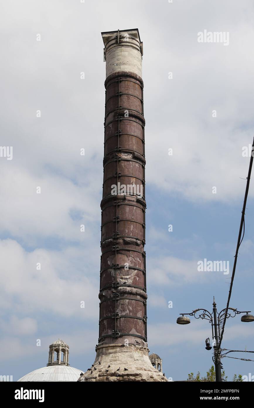 Column of Constantine in Istanbul City, Turkiye Stock Photo - Alamy