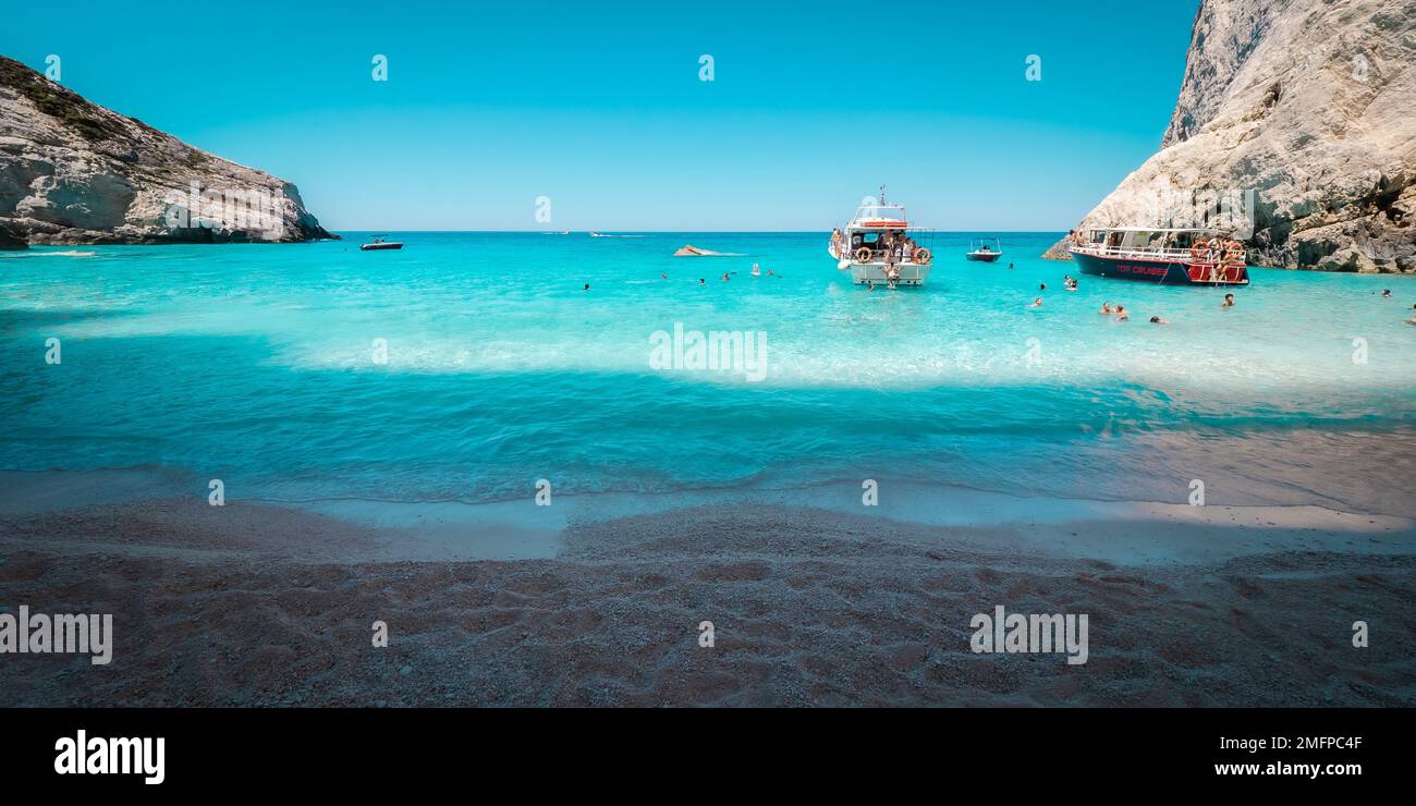 Scenic and beautiful view of excursion boats taking tourists to White ...