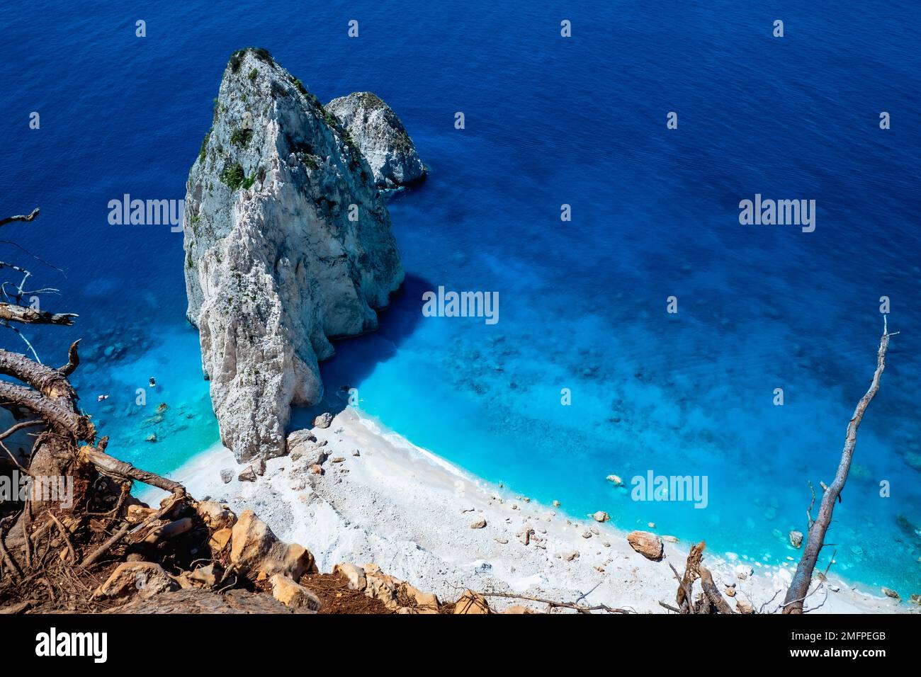 Myzithres beach, a secluded headland, one of the most scenic spots on ...