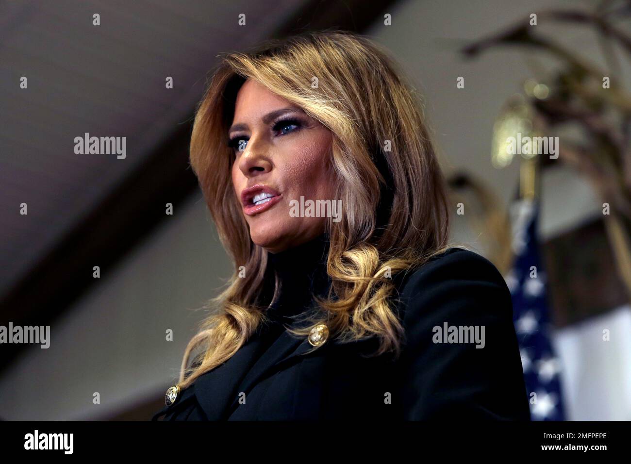 First lady Melania Trump speaks at a campaign rally Saturday, Oct. 31 ...