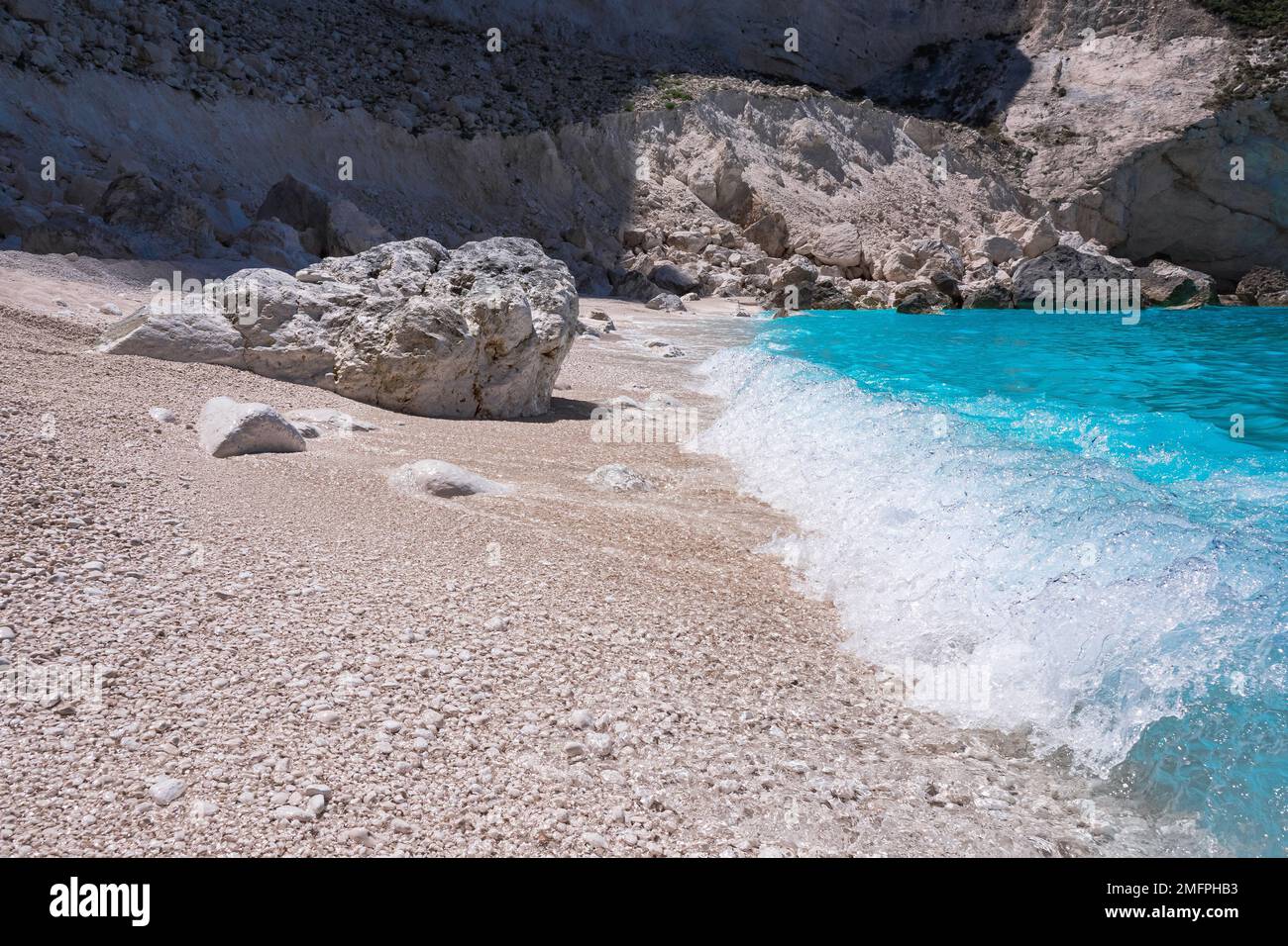 Scenic view of crystal clear turquoise waters of the Mediterranean sea ...