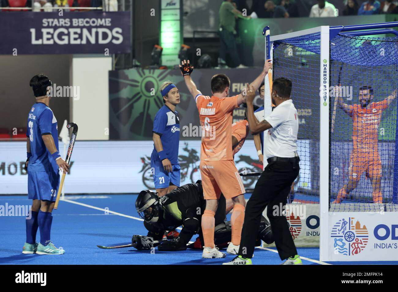 BHUBANESWAR - Jonas de Geus (NED) celebrates the 4-0 against South ...