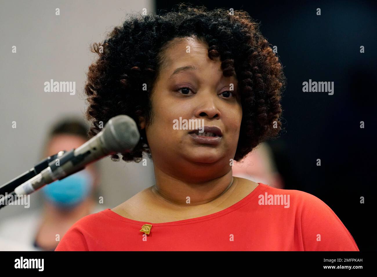 Keishawna Smith tears up as she speaks about the current pain ...