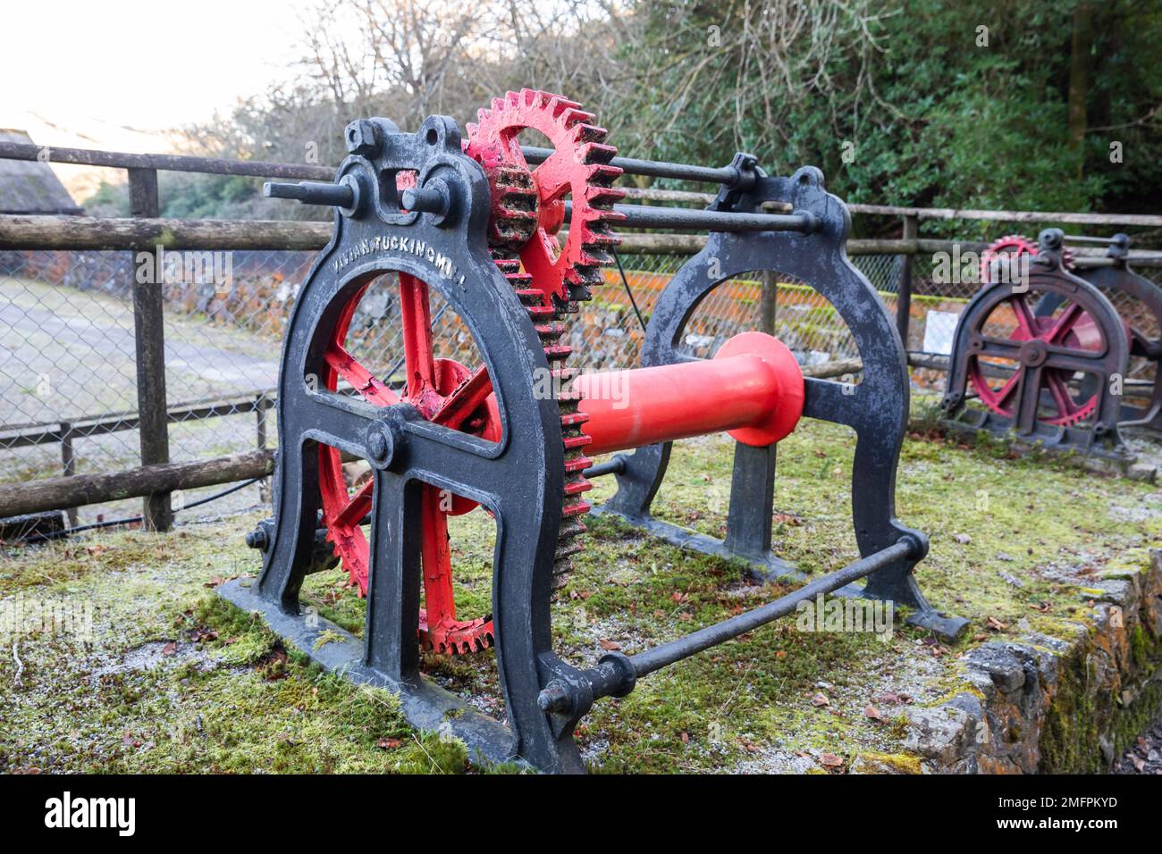 Vivian Tuckingmill winch at Wheal Martyn Clay Works in Cornwall Stock ...