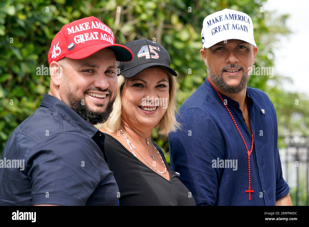 Tirso Luis, left, Ana Paez, and German Pinelli, right, members of the ...