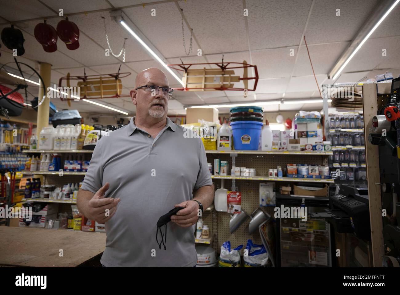 Craig Bratcher, a Boone County commissioner, speaks with an Associated ...