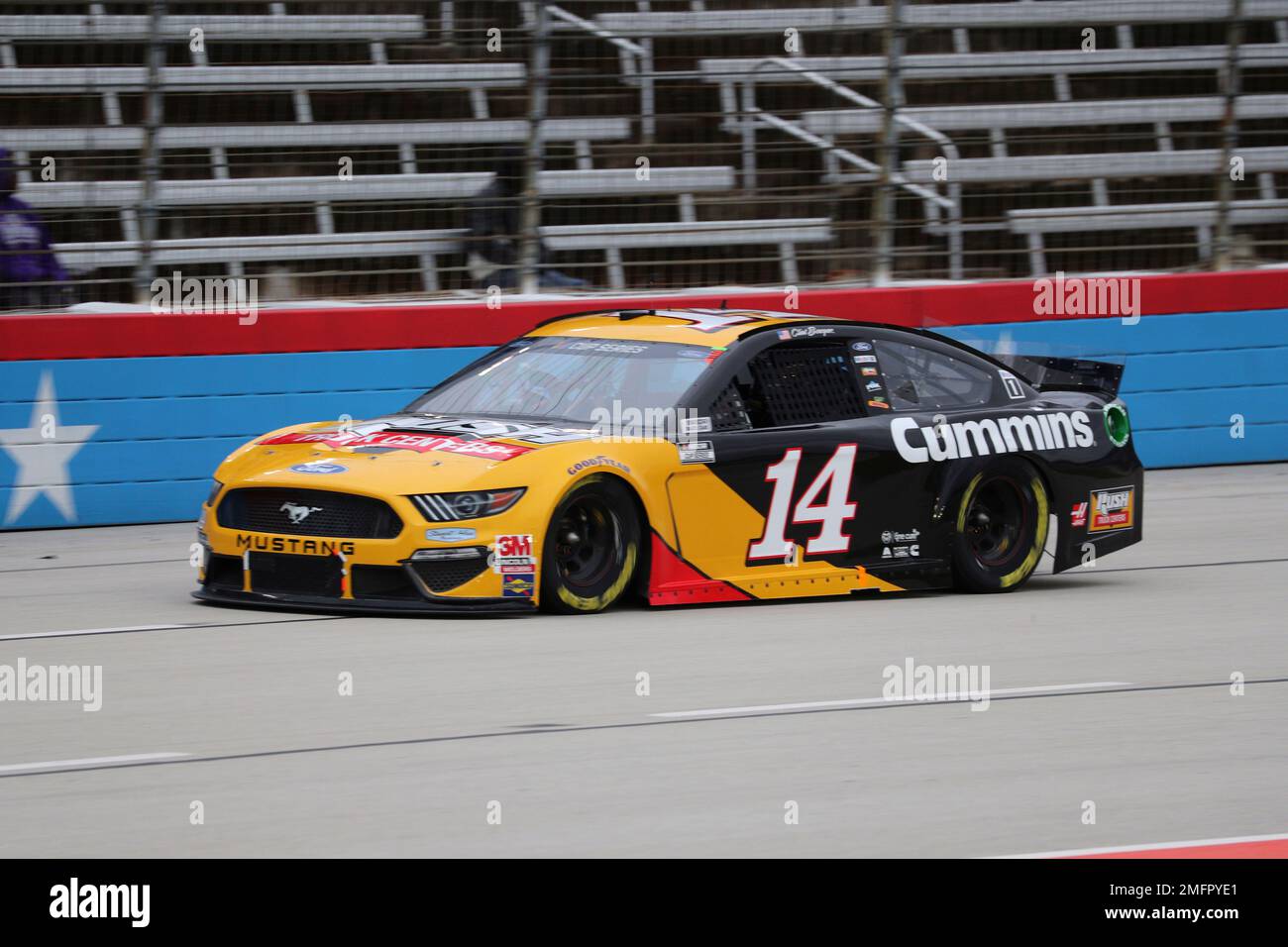 Clint Bowyer drives along the front stretch during the NASCAR Cup ...
