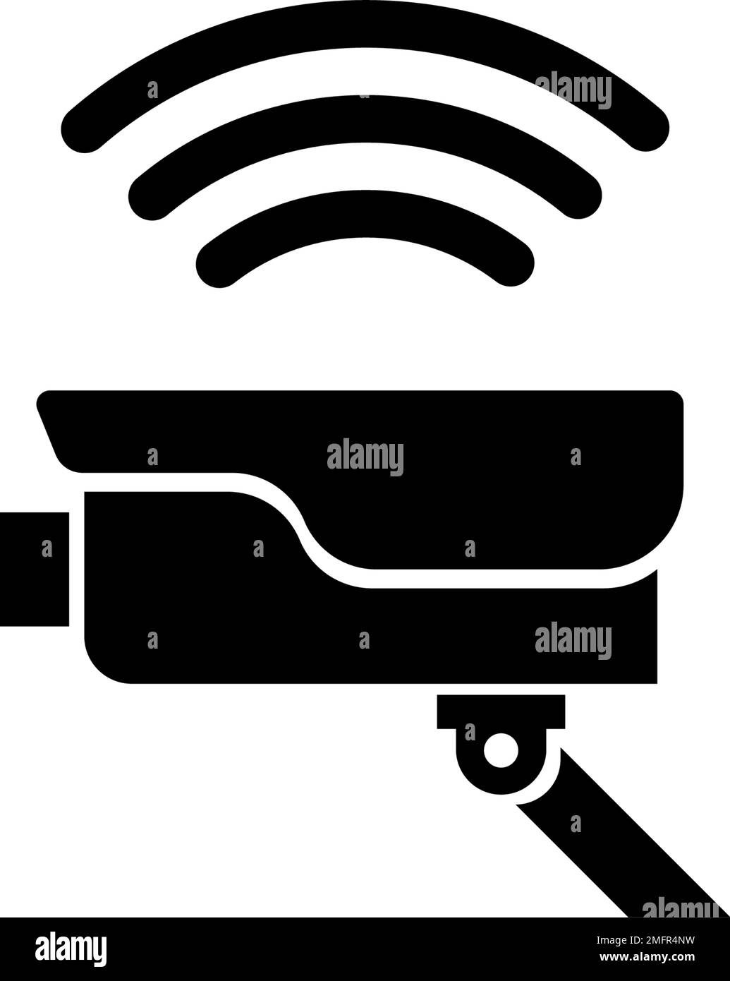 Fixed CCTV, Surveillance Security Camera. Flat Vector Icon illustration ...