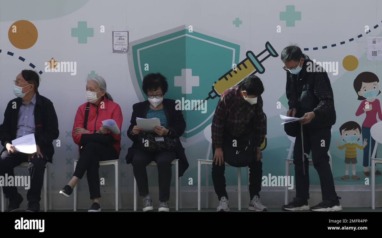 People queue up for Covid-19 vaccines at Java Road Playground, where a ...