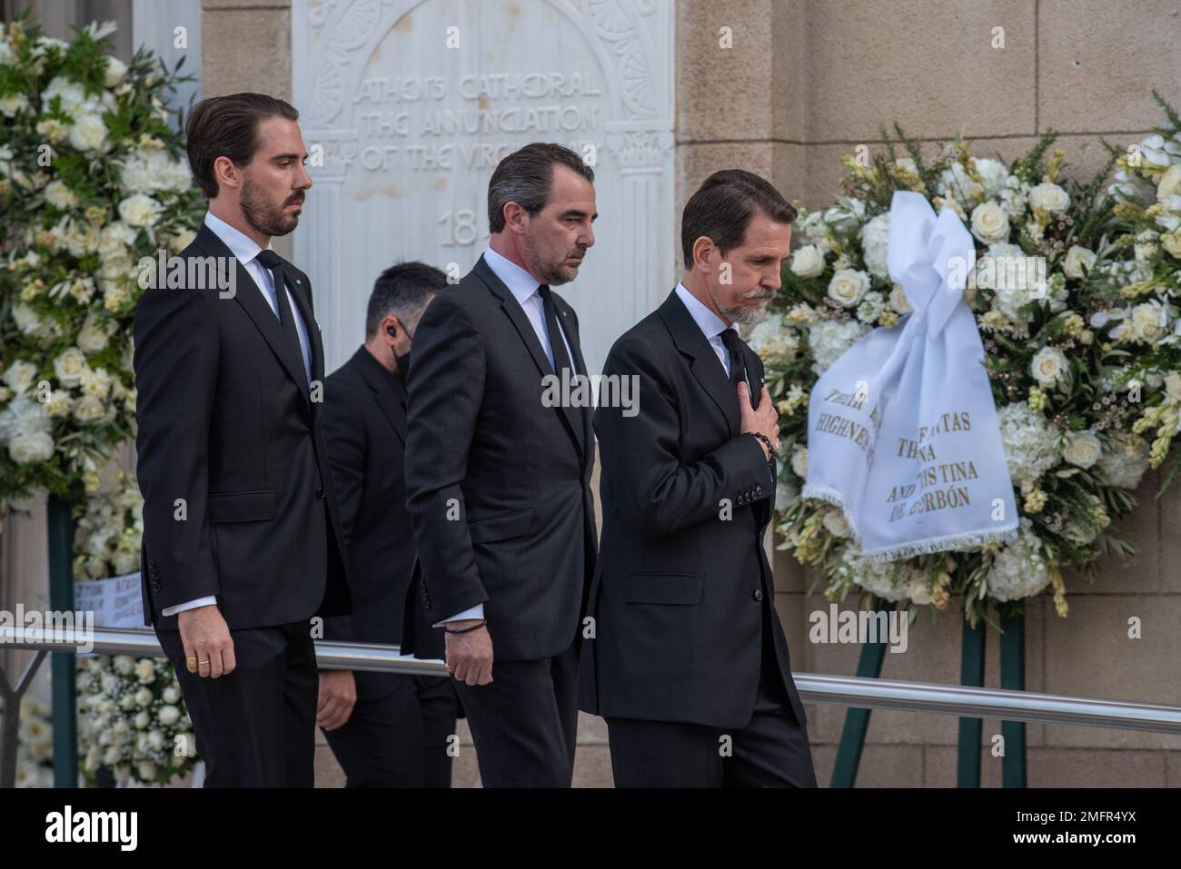 Athens, Greece. 16th January 2023. Prince Philippos, Prince Nikolaos ...