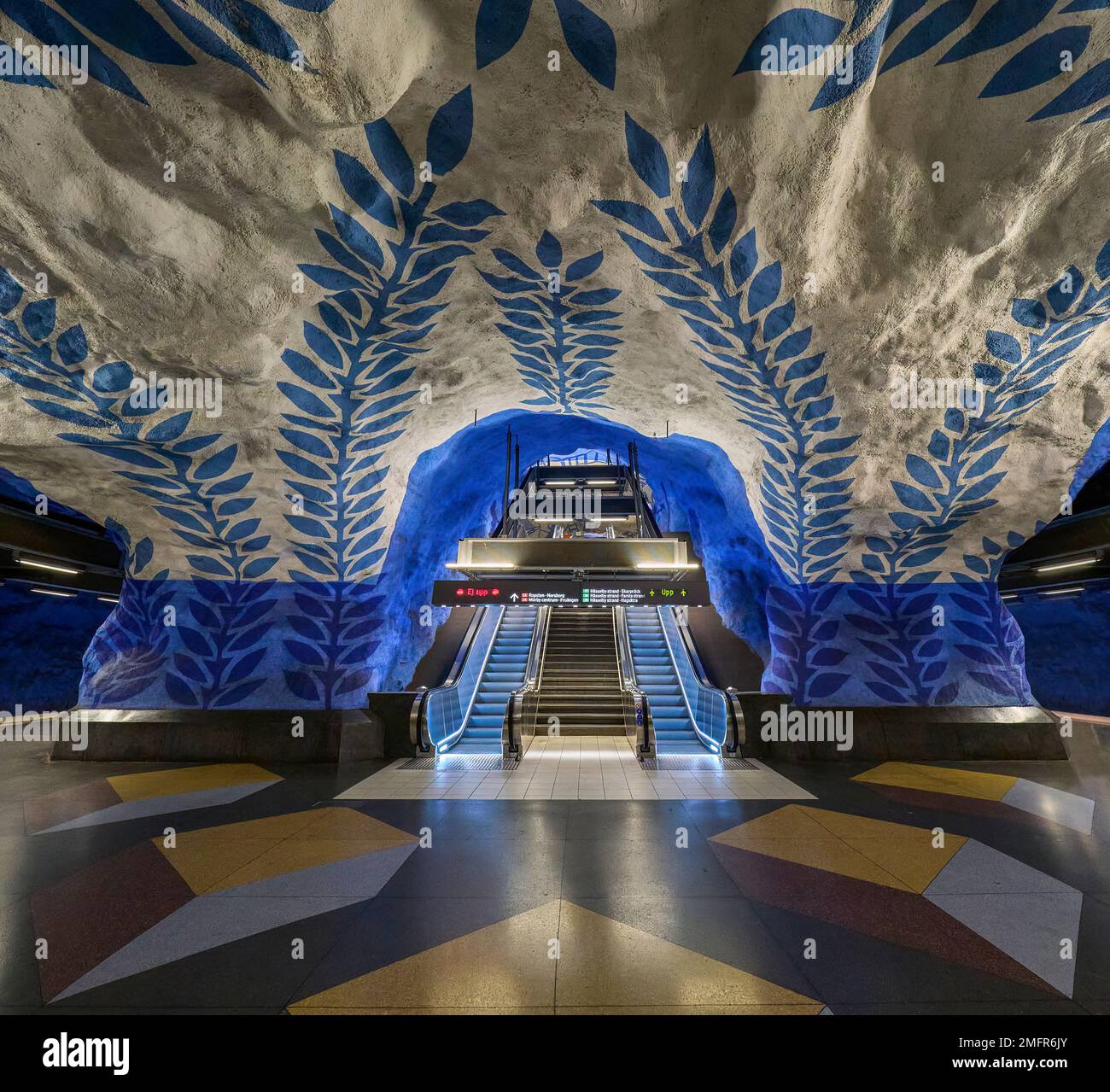 Stockholm T-Centralen Tube Metro or Subway stations artwork said to be ...