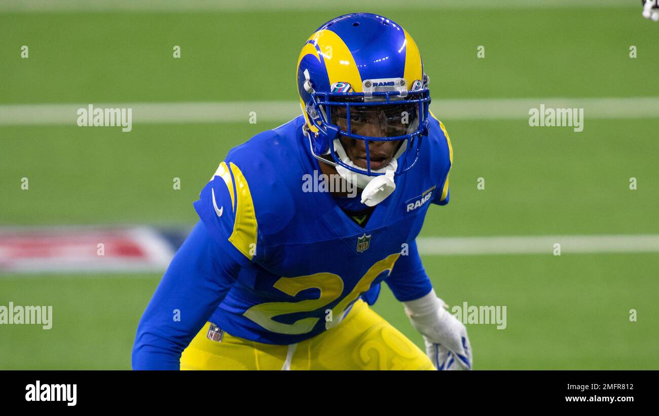 Los Angeles Rams cornerback Jalen Ramsey during an NFL football game ...