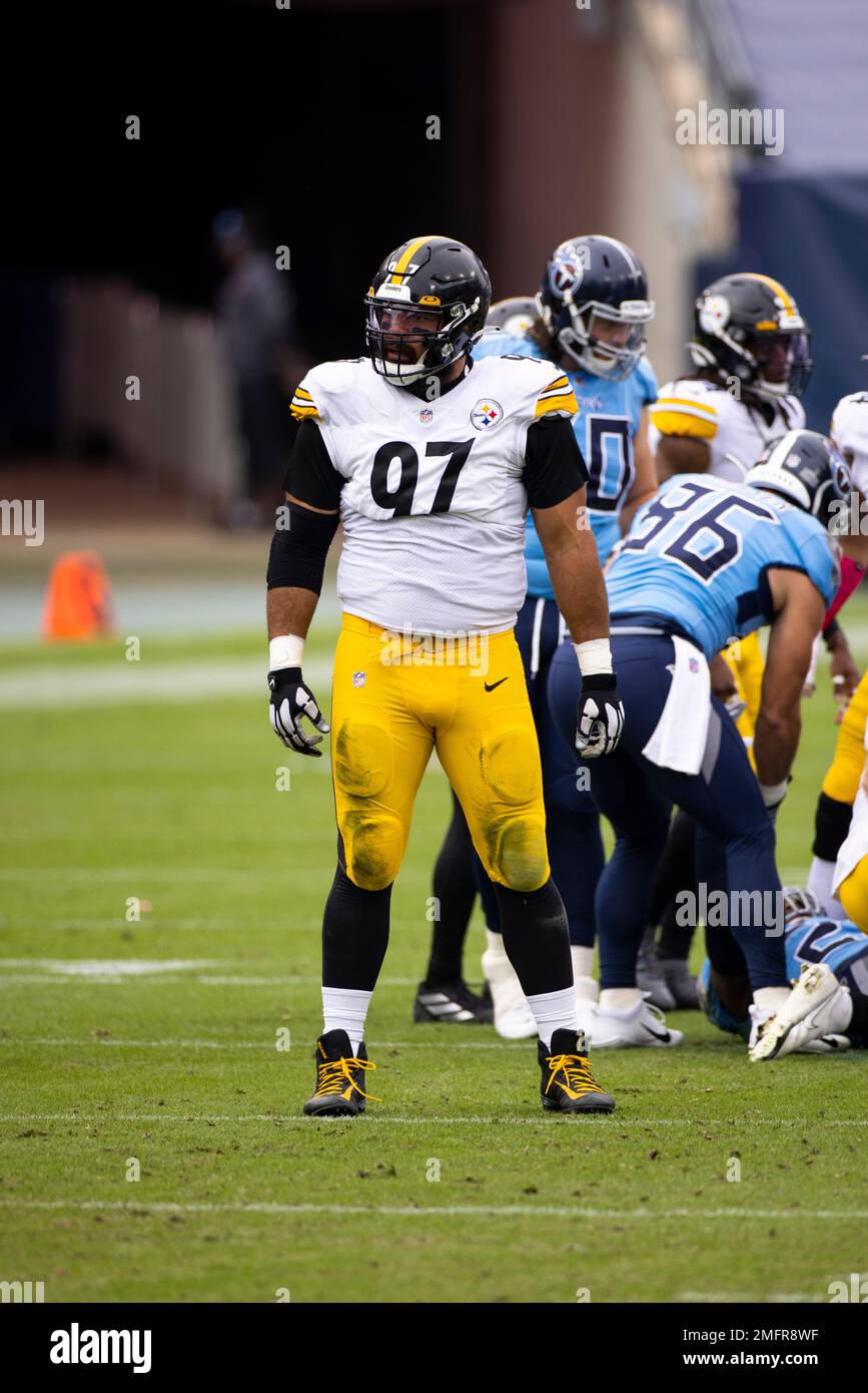 Pittsburgh Steelers defensive end Cameron Heyward (97) looks to the ...