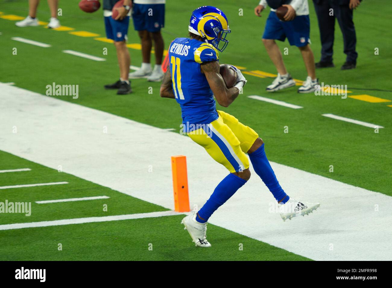 Los Angeles Rams wide receiver Josh Reynolds scores a touchdown during ...