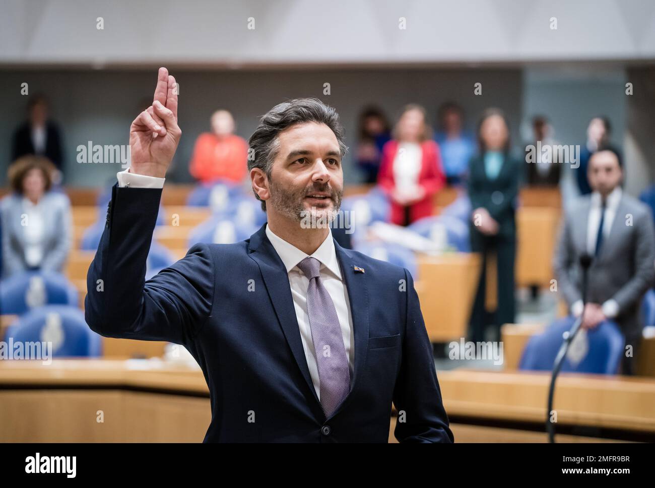THE HAGUE - Nico Drost of the ChristenUnie during his swearing in as a ...