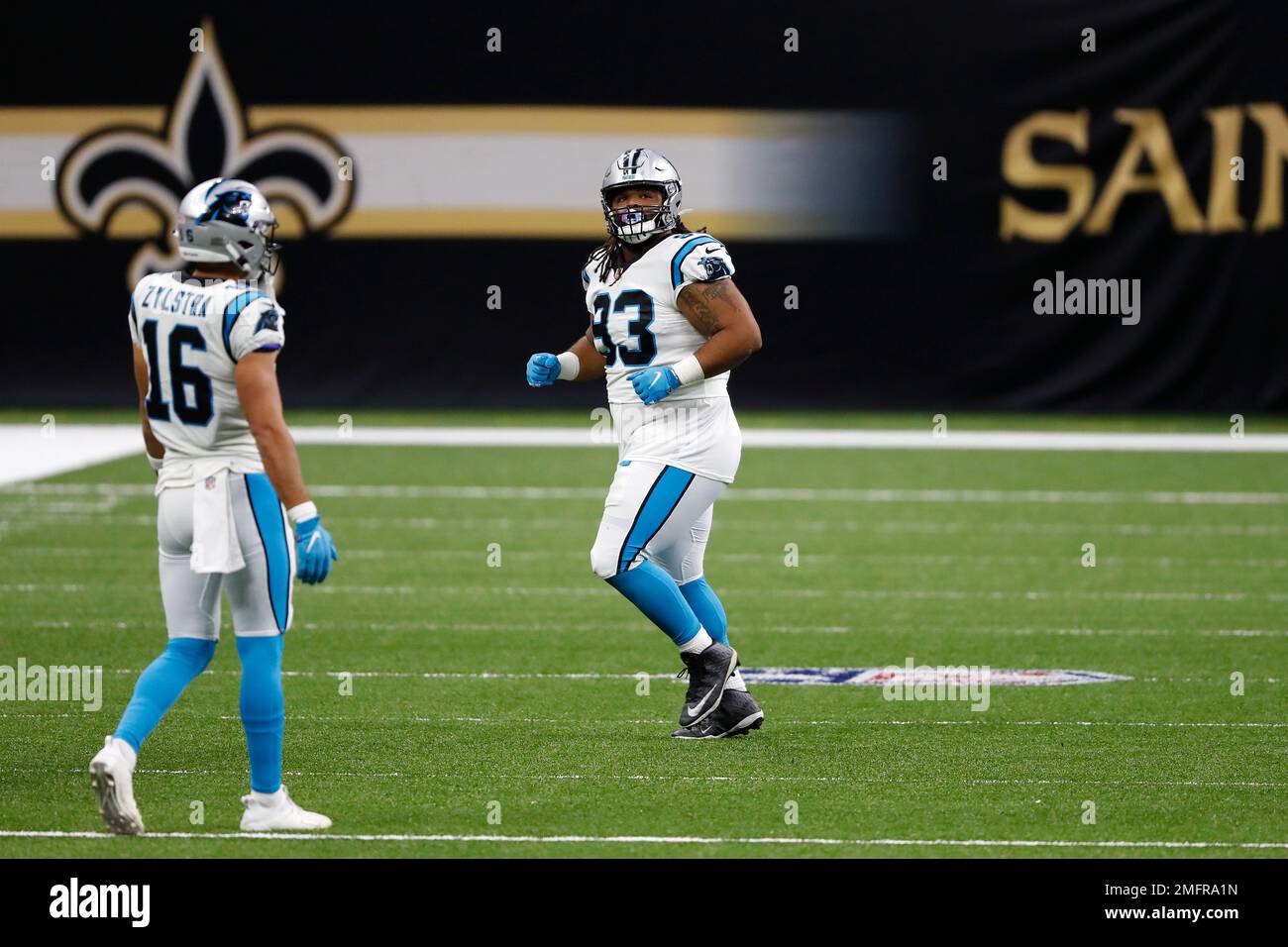 Carolina Panthers defensive end Efe Obada (94) during an NFL football ...