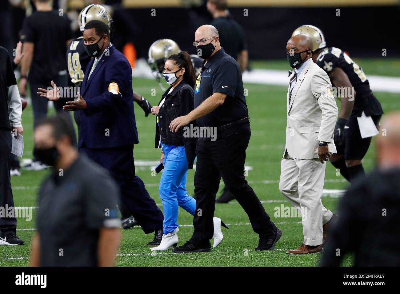 Carolina Panthers owner David Tepper and wife Nicole Tepper before an ...