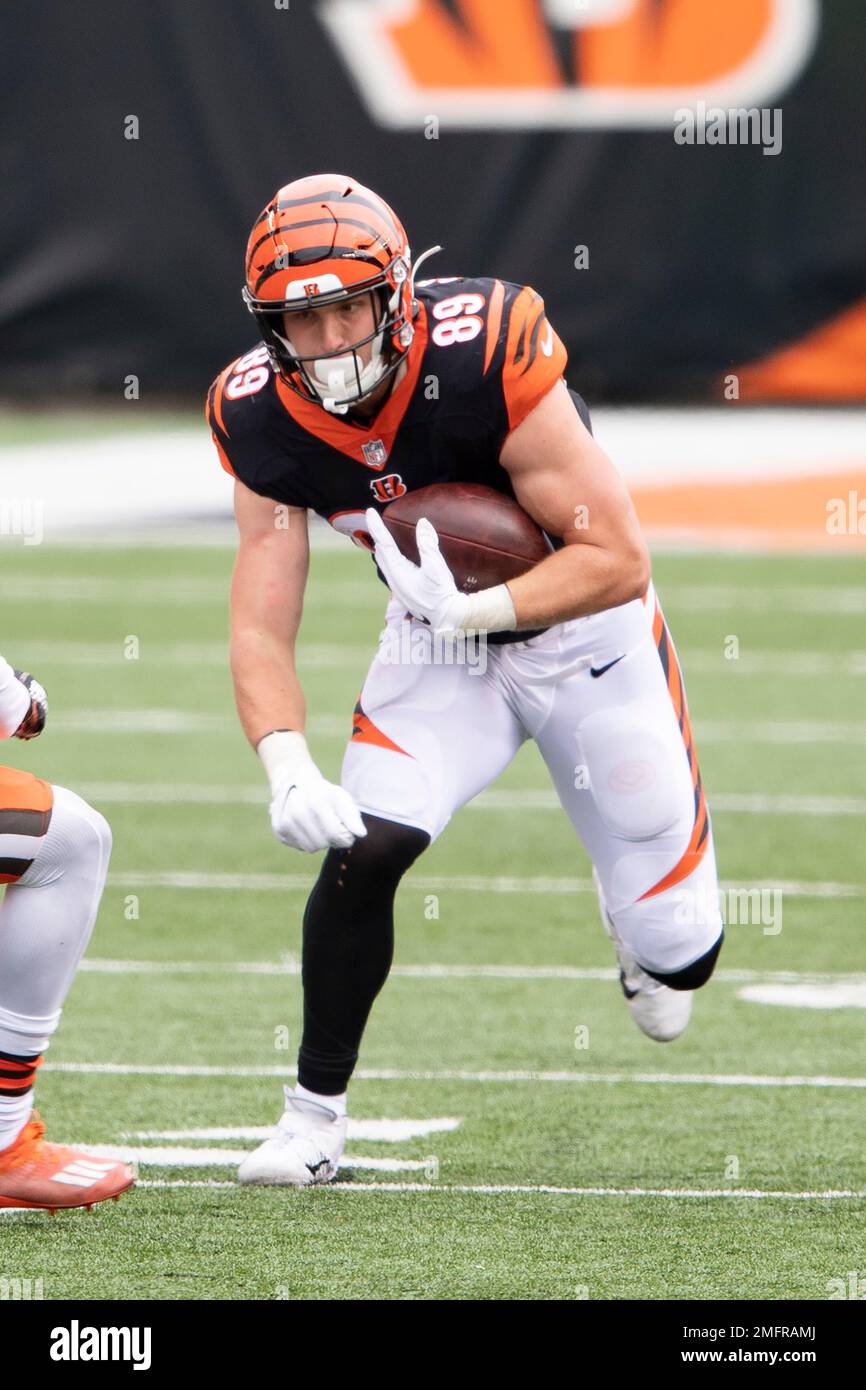 Cincinnati Bengals tight end Drew Sample (89) runs the ball during an ...