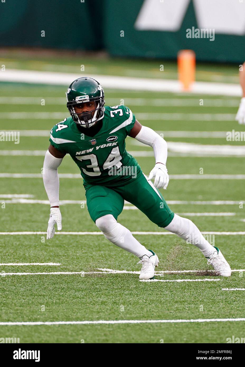 New York Jets cornerback Brian Poole (34) in action during an NFL ...