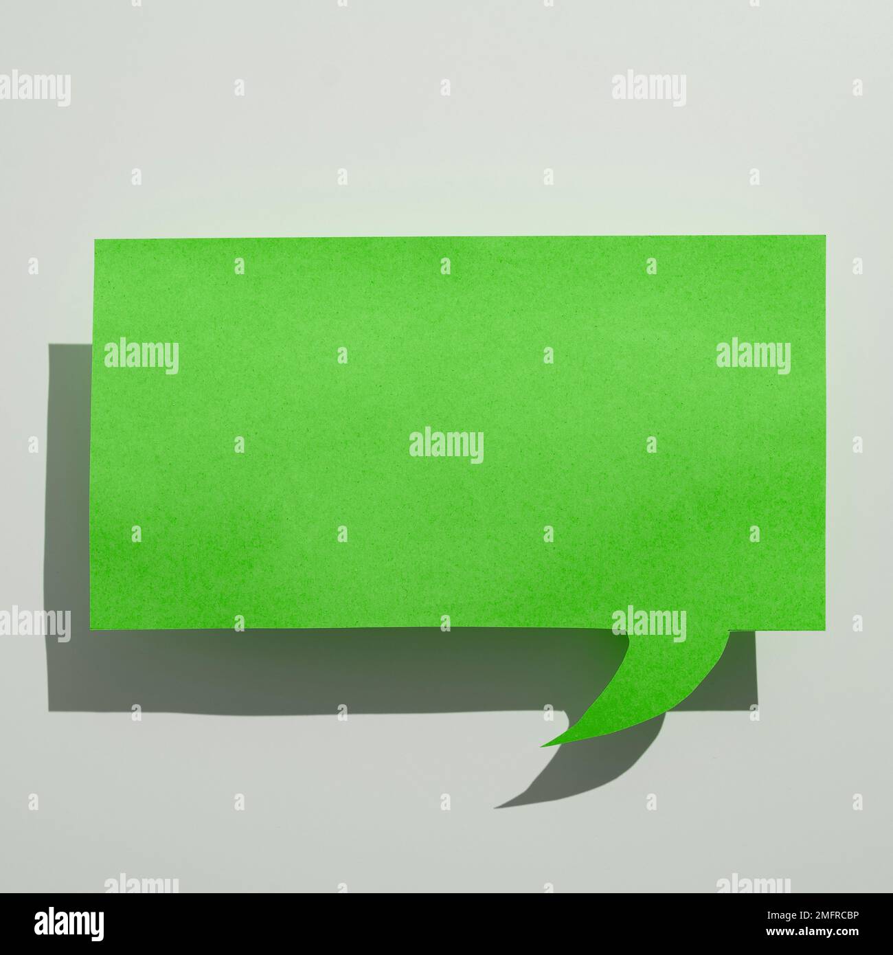 Paper in shape of dialog box with message. Infromation on sticker Stock ...