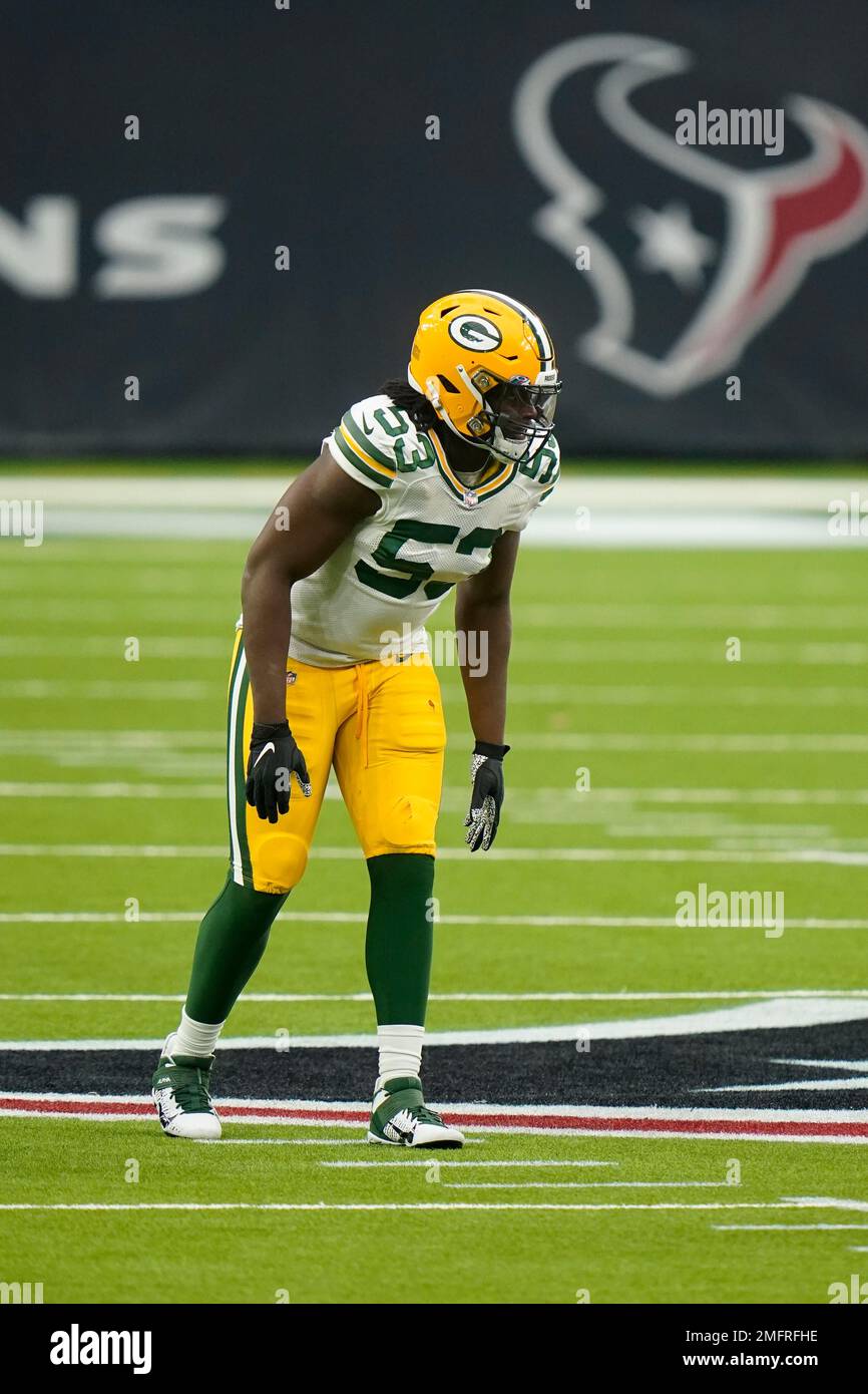 Green Bay Packers linebacker Jonathan Garvin (53) lines up for the snap ...