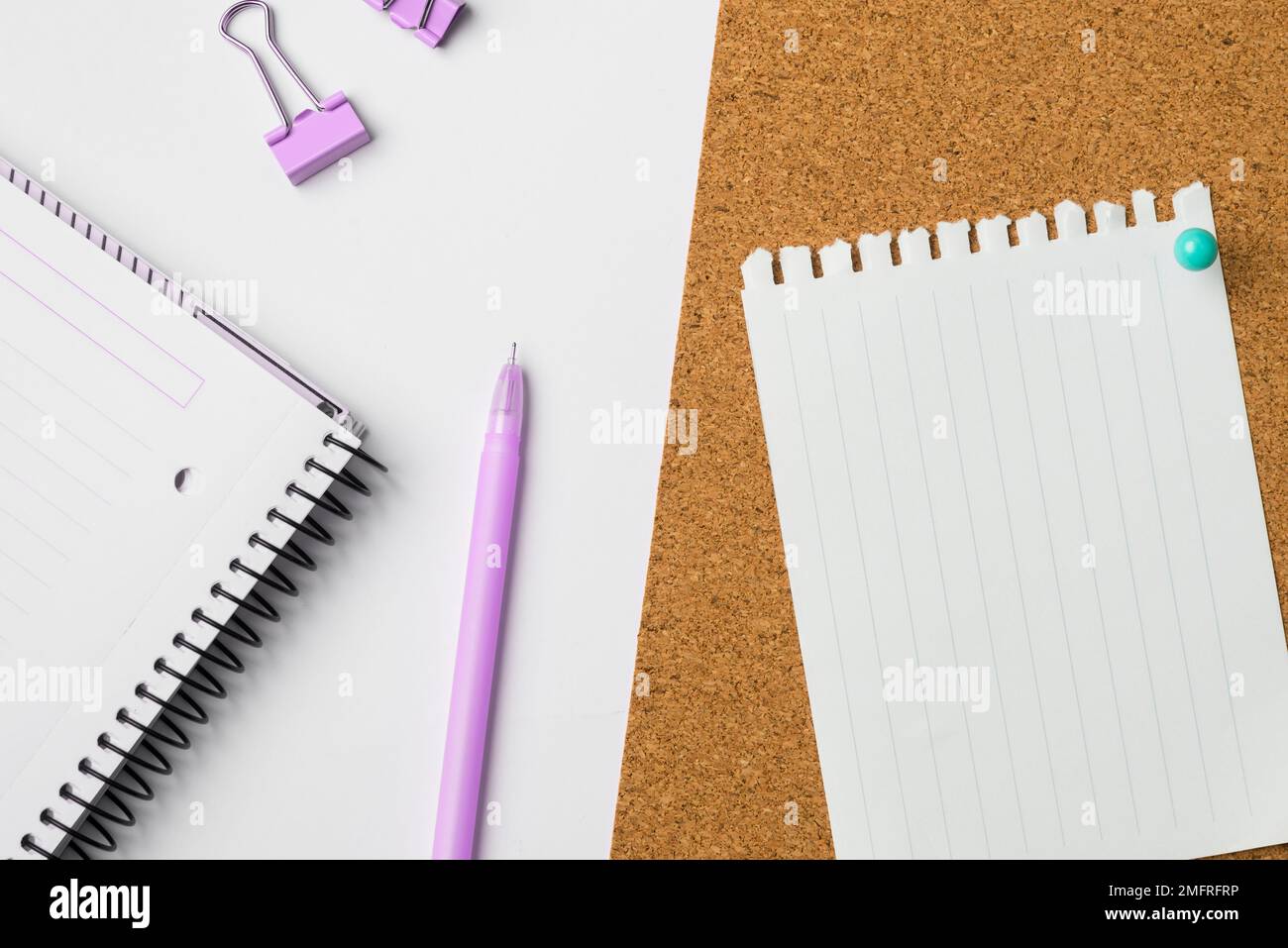 Photo With Pens Pencils Rullers Calculators. Notebook and Colored Paper ...