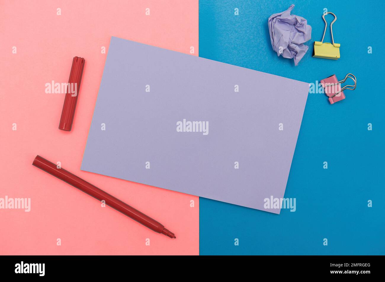 Image with school supplies, colored stickers, notebooks. Pens, pencils ...