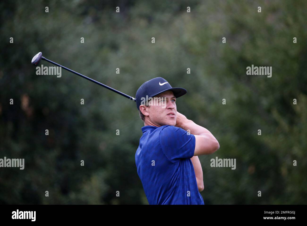 Cameron Champ watches from the 16th tee during the final round of the ...