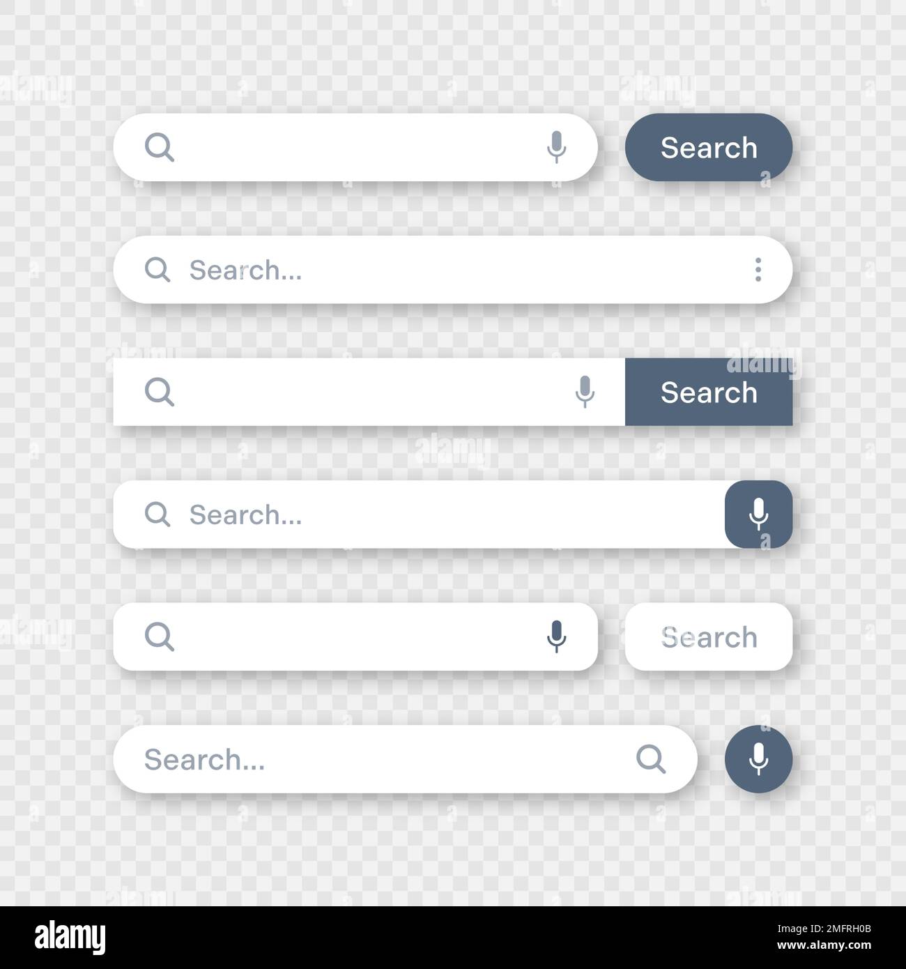 Various search bar templates. Internet browser engine with search box ...