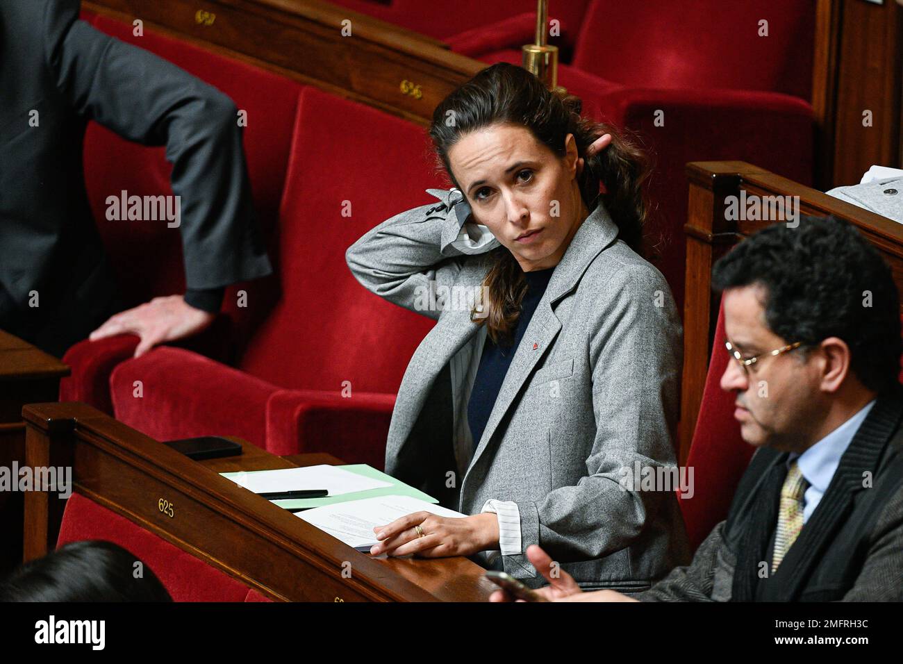Paris, France. 24th Jan, 2023. Clemence Guette (LFI, La France ...