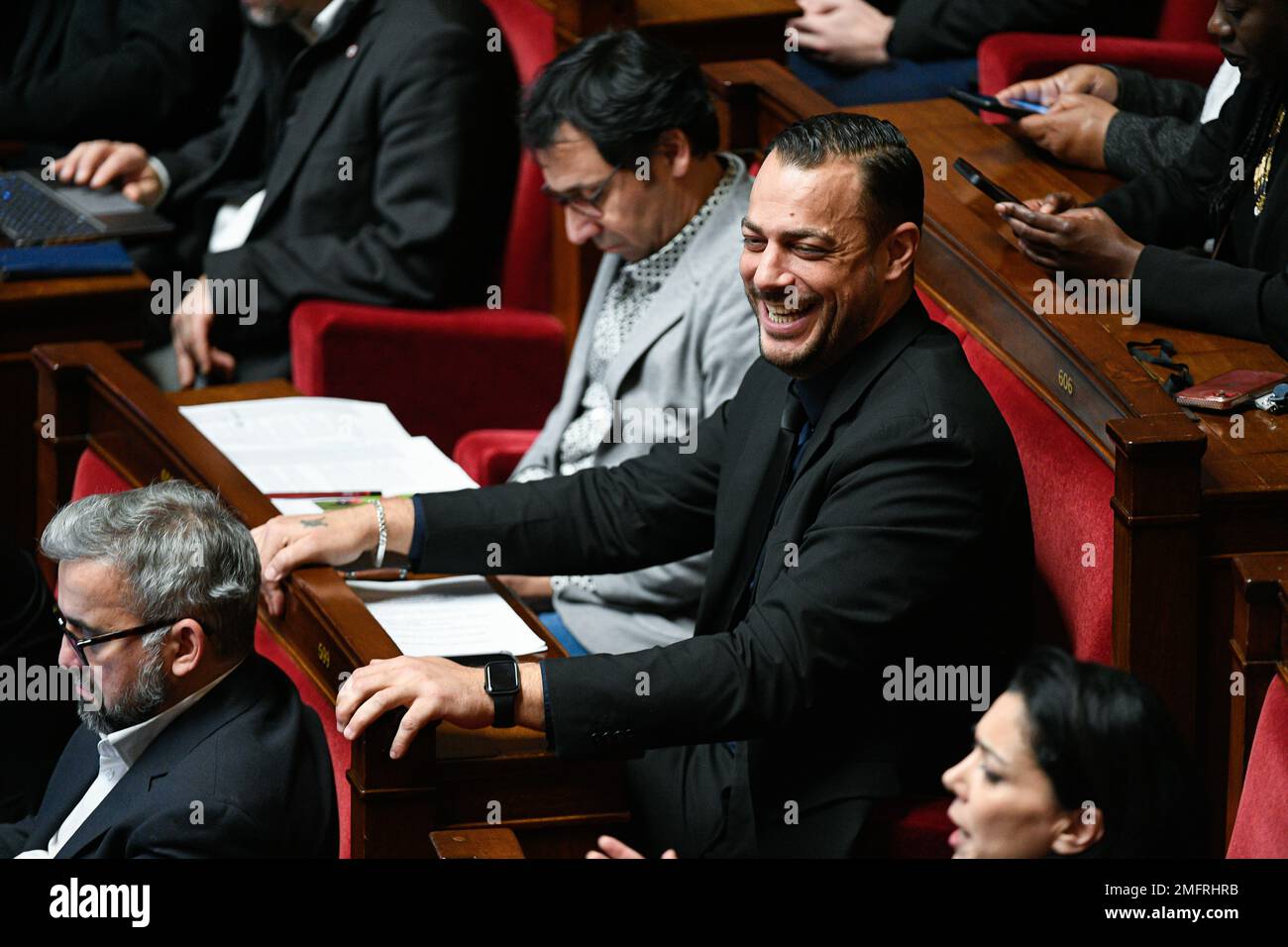Paris, France. 24th Jan, 2023. Sebastien Delogu (LFI, La France ...