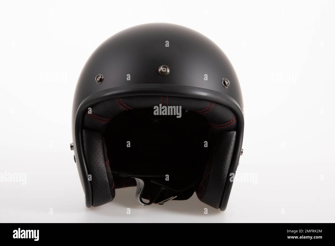 black retro open face vintage motorcycle helmet neo-retro motorbike ...