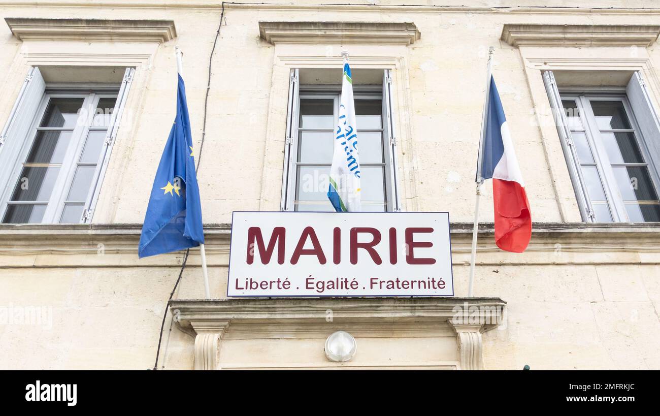 Mairie liberte egalite fraternite french text means city hall liberty ...