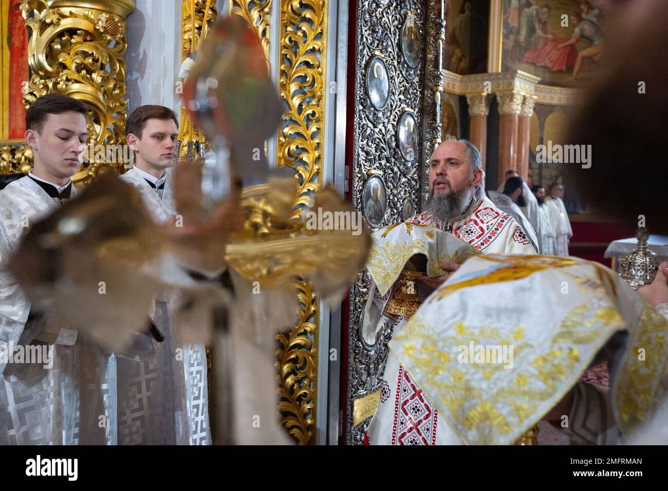 Kyiv, Ukraine. 7th Jan, 2023. Metropolitan Epifaniy I, head of the ...