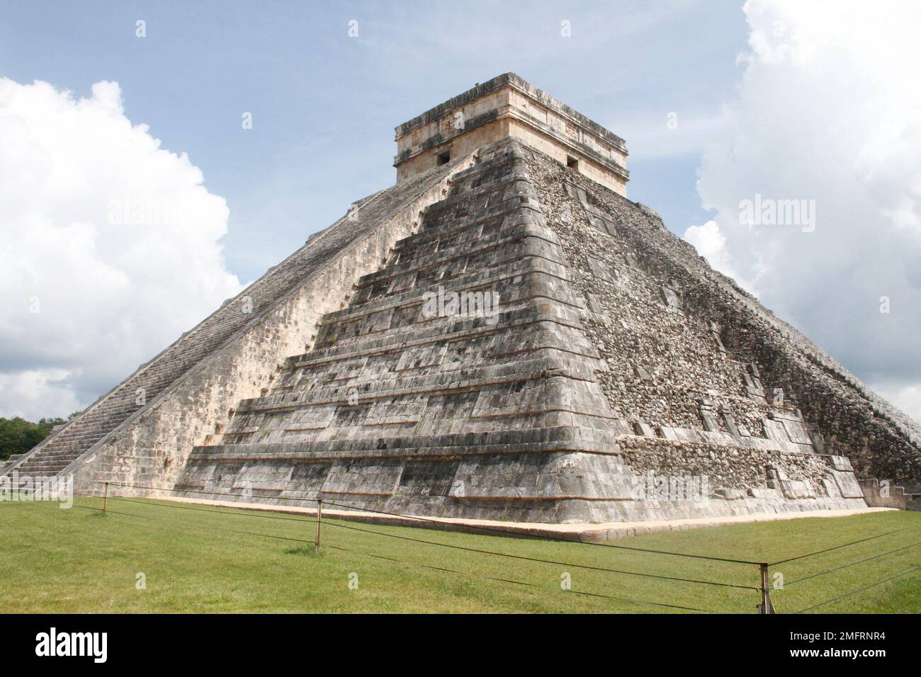 The step pyramid of Kukulcan stands in Chichén Itzá, a complex of Mayan ...
