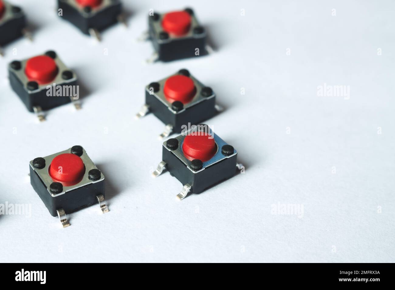 Five tact switch, red pushbutton switch,component electronic Stock ...